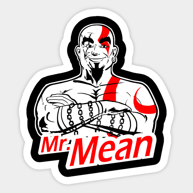 Mr Mean Parody Sticker TeePublic UK mr-mean-parody-sticker-teepublic-uk